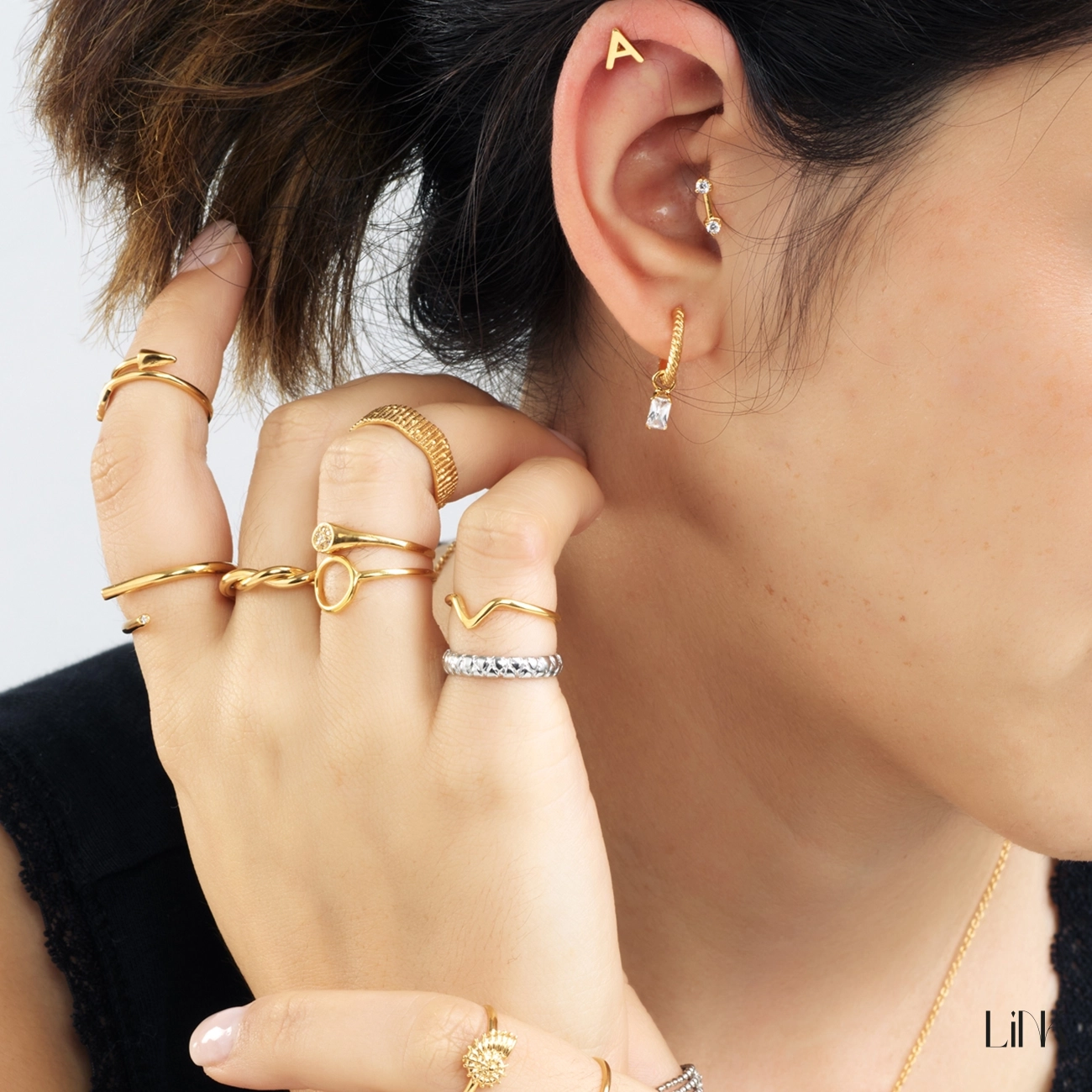 Piercing Link Fun Style - Letra A | 1LINK-1138-AD | Link Jewels